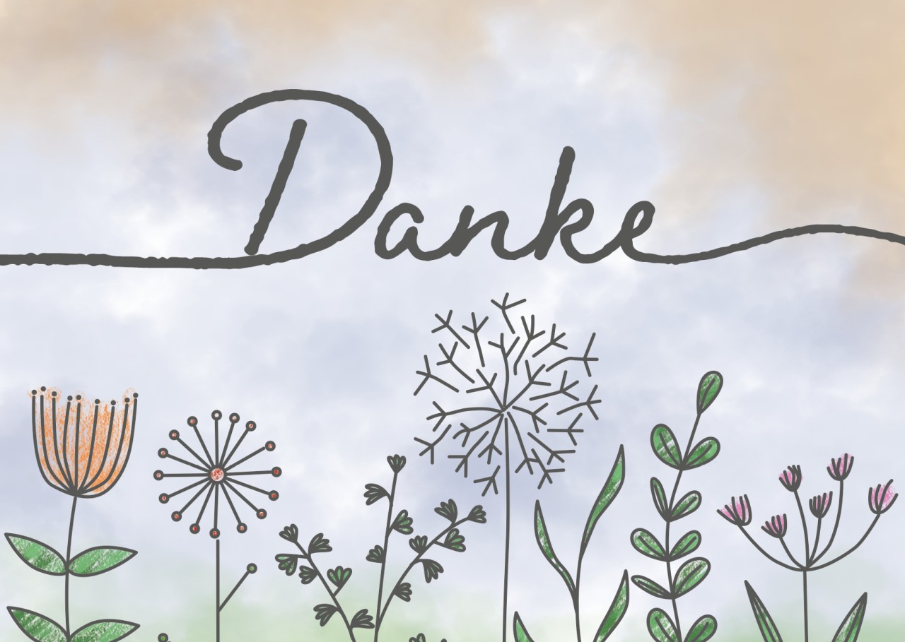 Postkarte Danke